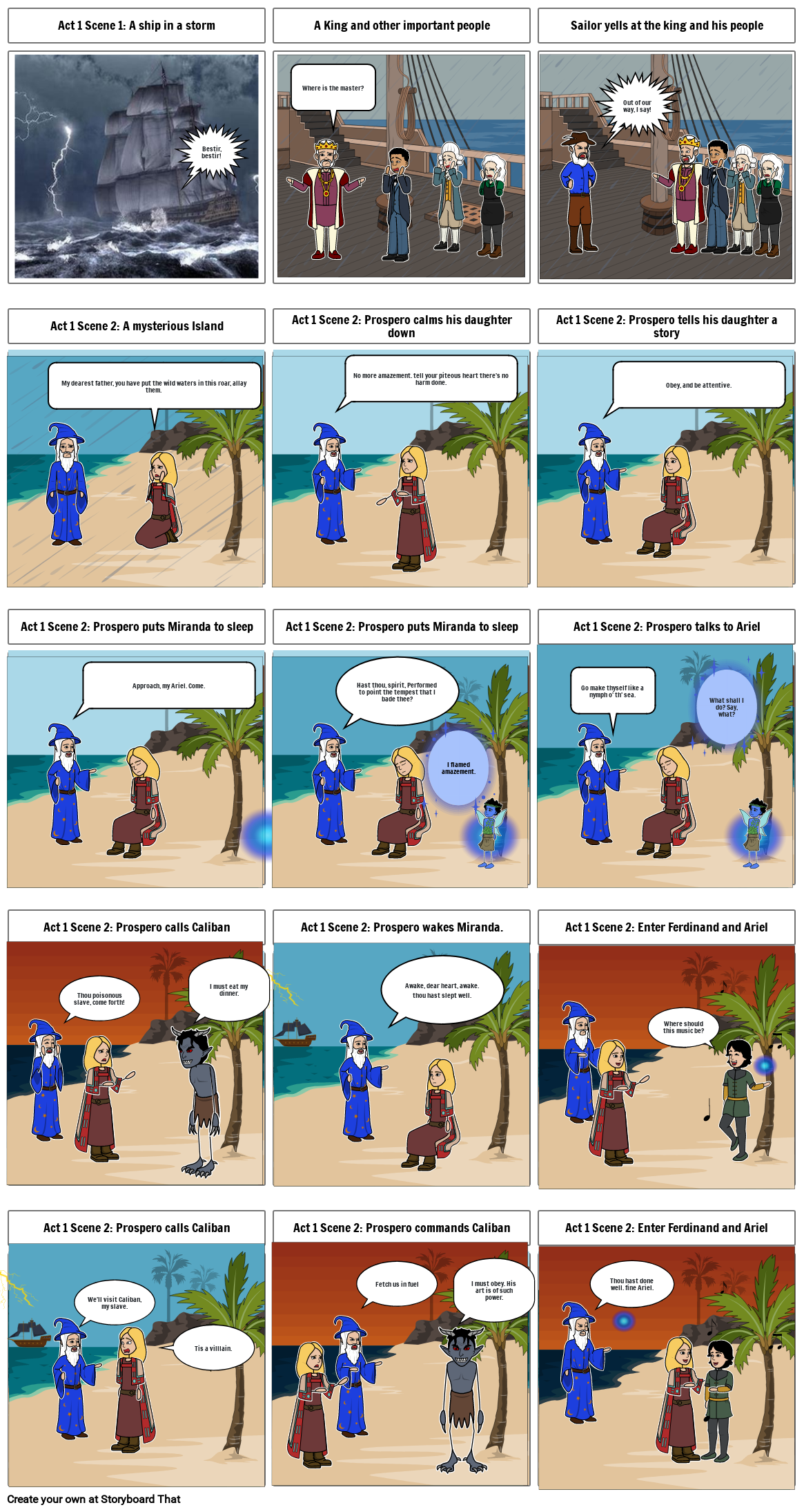 The Tempest Storyboard por b642b222