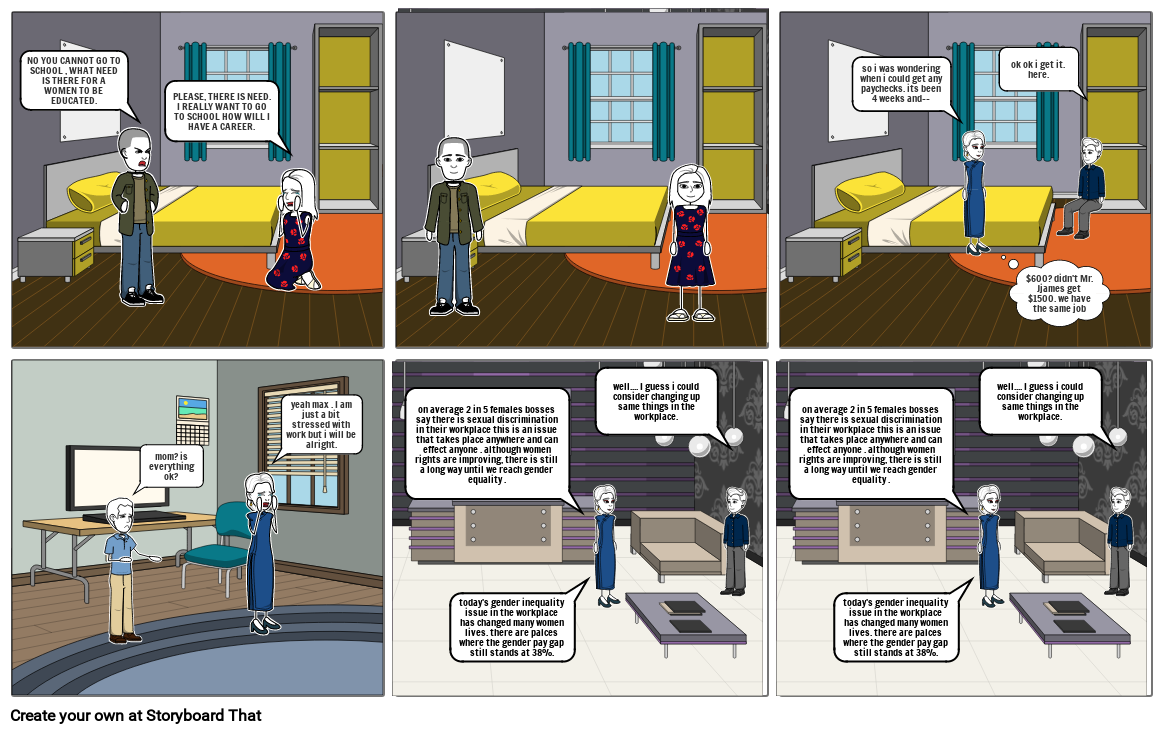 stuggle of women Storyboard por b64fb44e