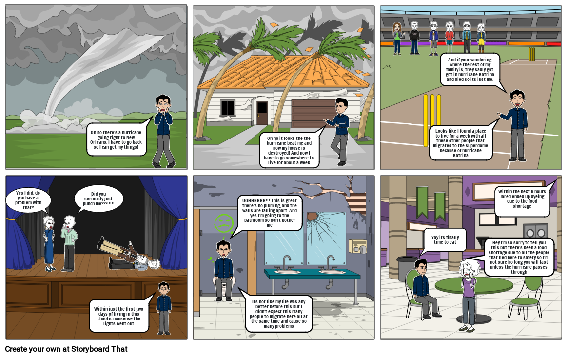 Migration from new orleans to the superdome Storyboard