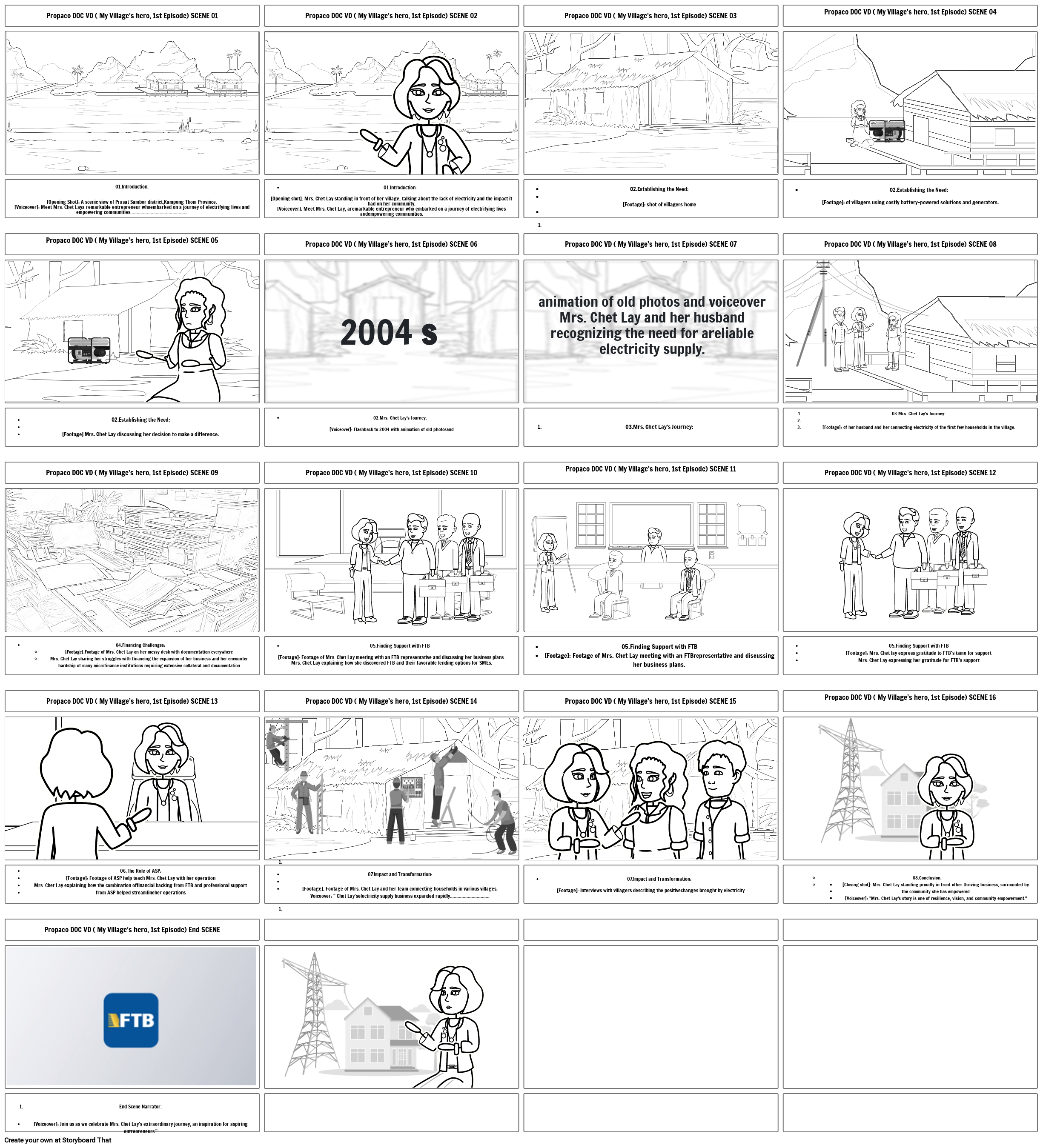 Title: My Village’s hero, 1nd Episode Storyboard