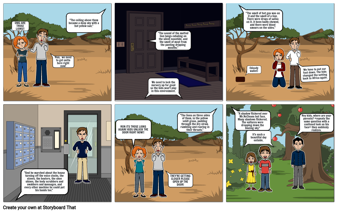 The Veldt Storyboard por b7f044da