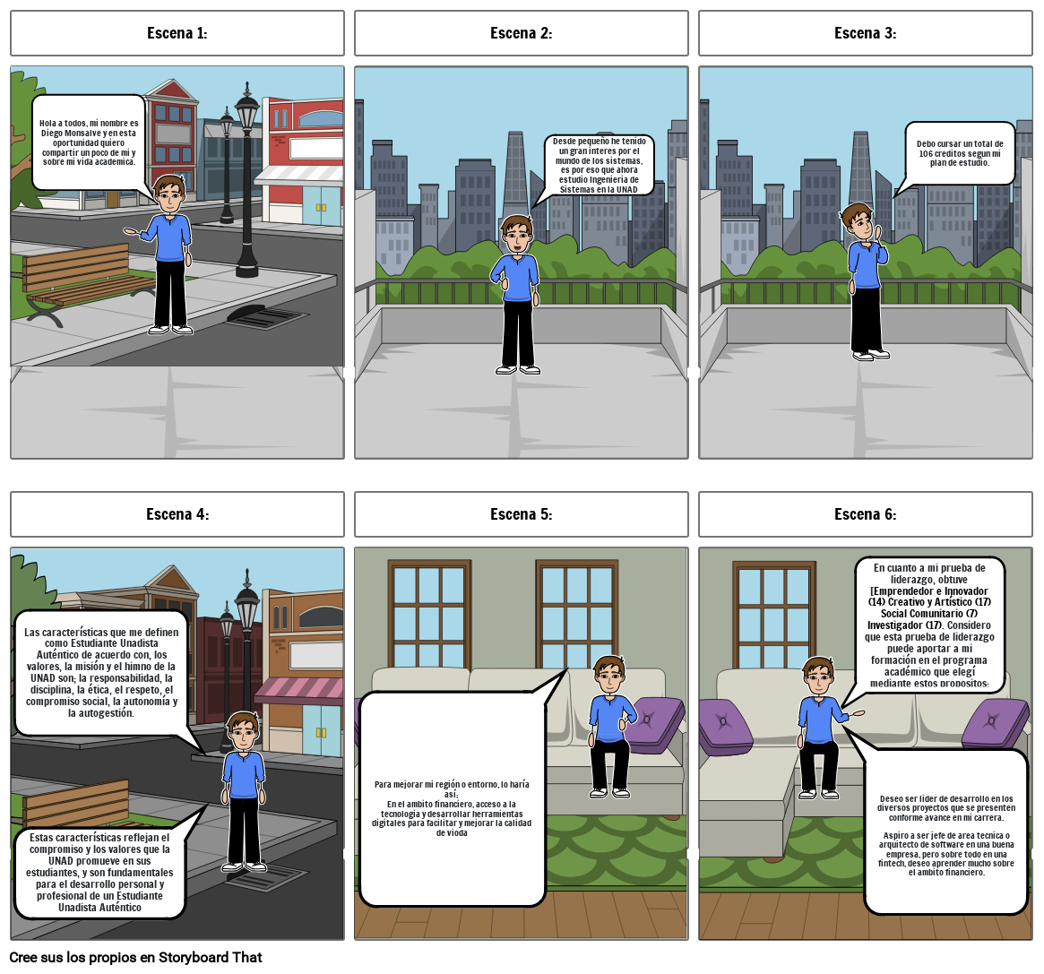 StoryBoard-Mi recorrido por la UNAD Storyboard