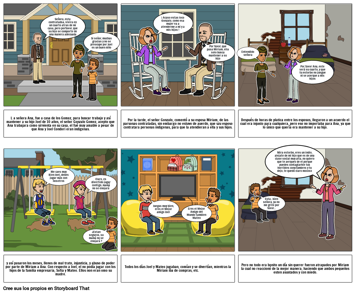 No a la disriminacion Storyboard by b848b3e3