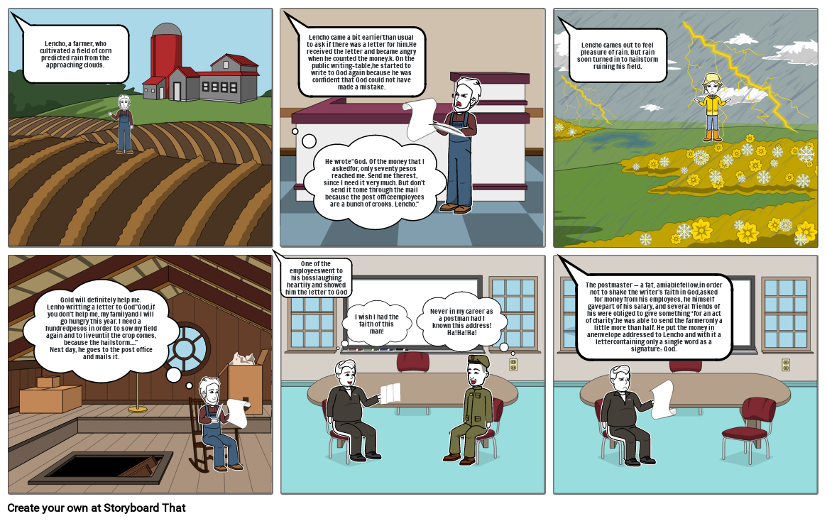 English lencho comic strip Storyboard by b8a1bd18