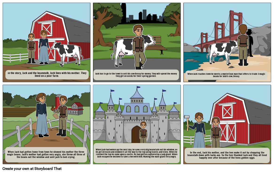Jack and the Beanstalk Storyboard by b9398b61