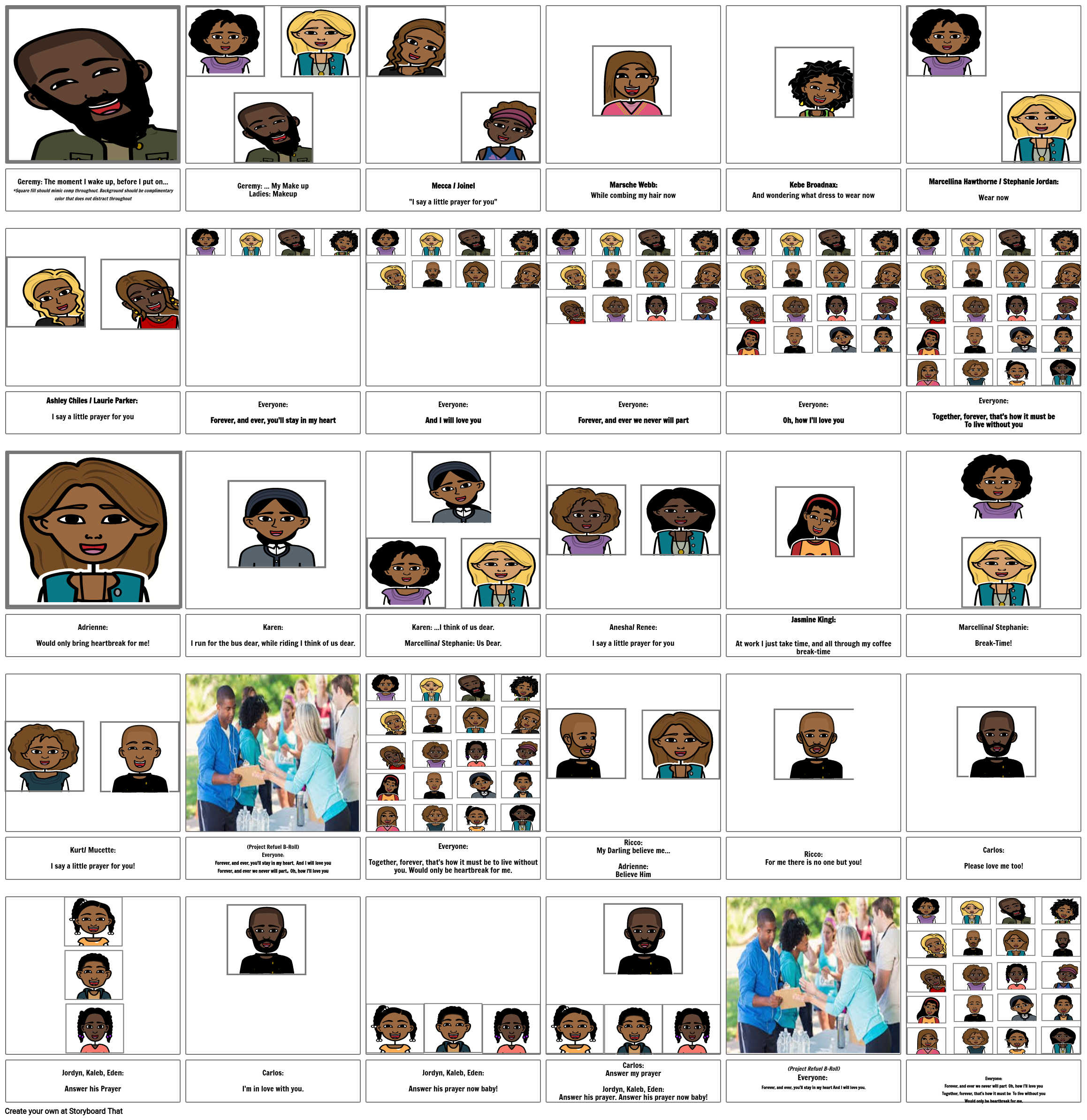 Say A Little Prayer Storyboard by b94e210d