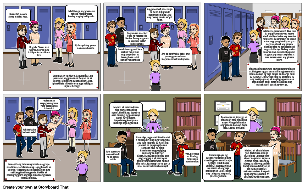 Discrimination on genders Storyboard by b9cc3359