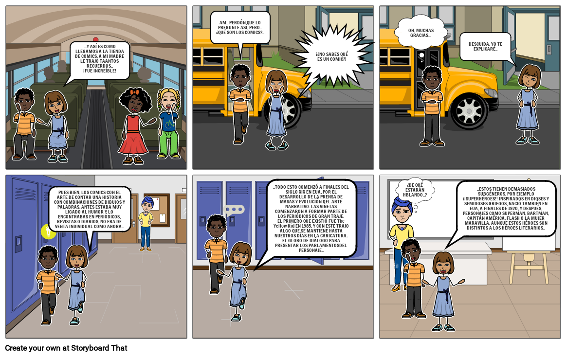 que es un comic Storyboard by bac8d4f9