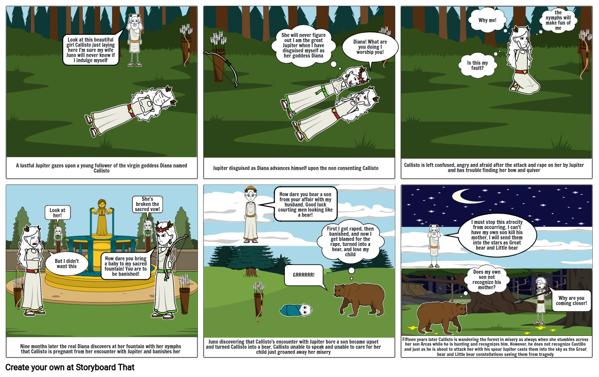 Creative Response Ovid Metamorphoses Jupiter and Callisto