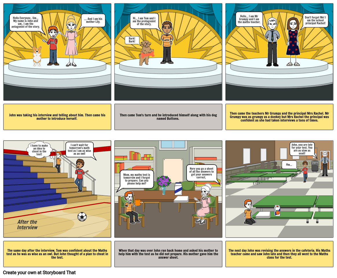 English Part 1 Storyboard by bb03eaaf