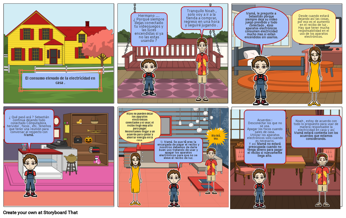 Consumo De Electricidad En Casa Storyboard By Bb22f741
