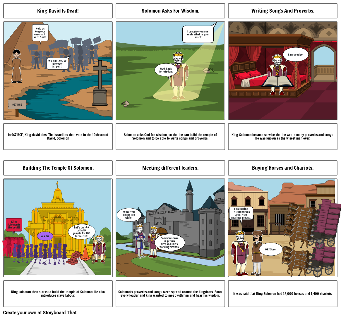 King Solomon Comic Strip Storyboard by bb499a64