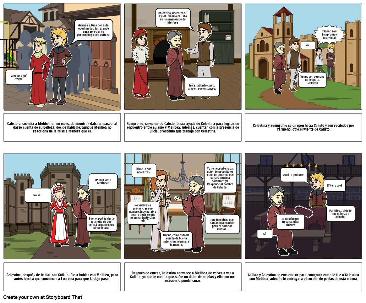 La Celestina - Fernando de Rojas Storyboard by bbaa1835