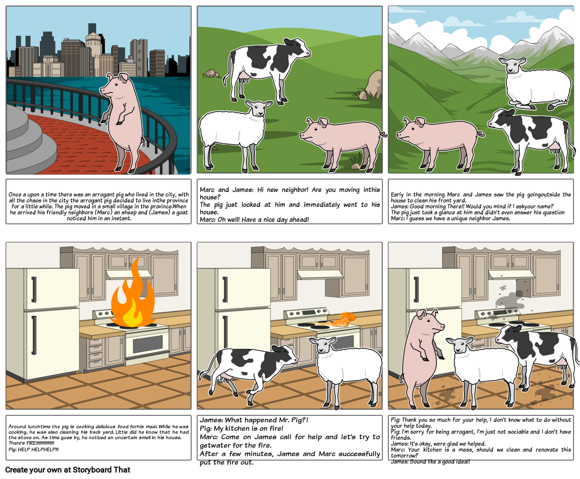 THE PIG AND HIS NEIGHBORS Storyboard por bbb43764