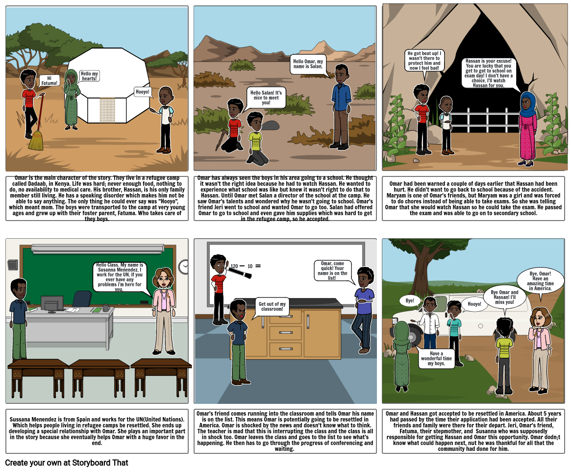 Carley C. - When Stars Are Scattered Storyboard