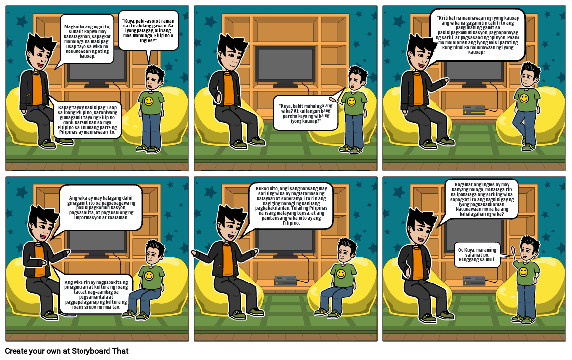 Wikang Pilipino Storyboard por bde59a59