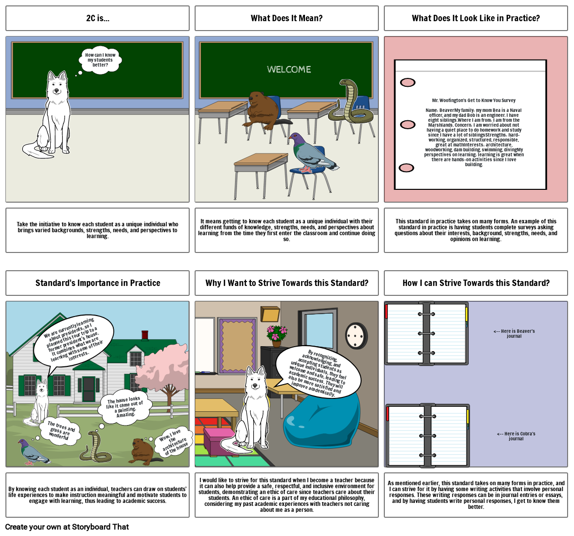 Jessica Vadi's Portrait of a Teacher Storyboard