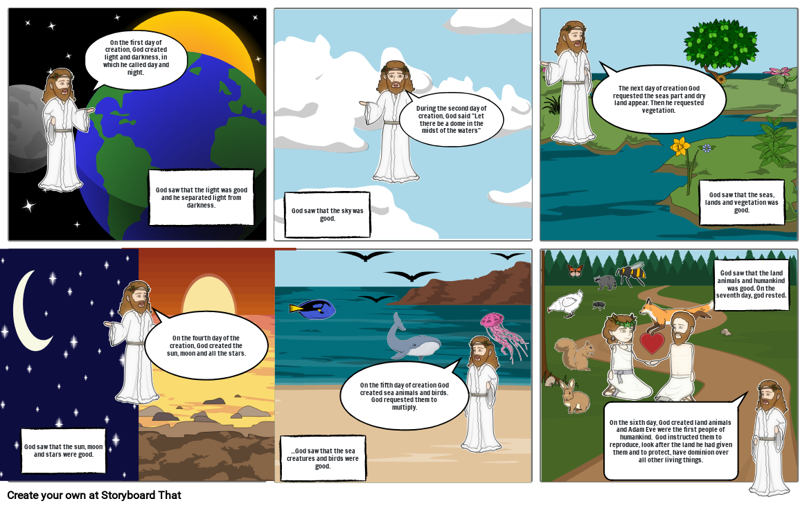 Genesis 1-3 Storyboard by bdfad581