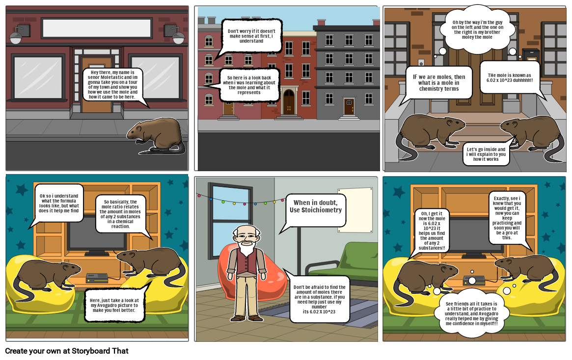 Mole Day Project Storyboard by be1c7d65