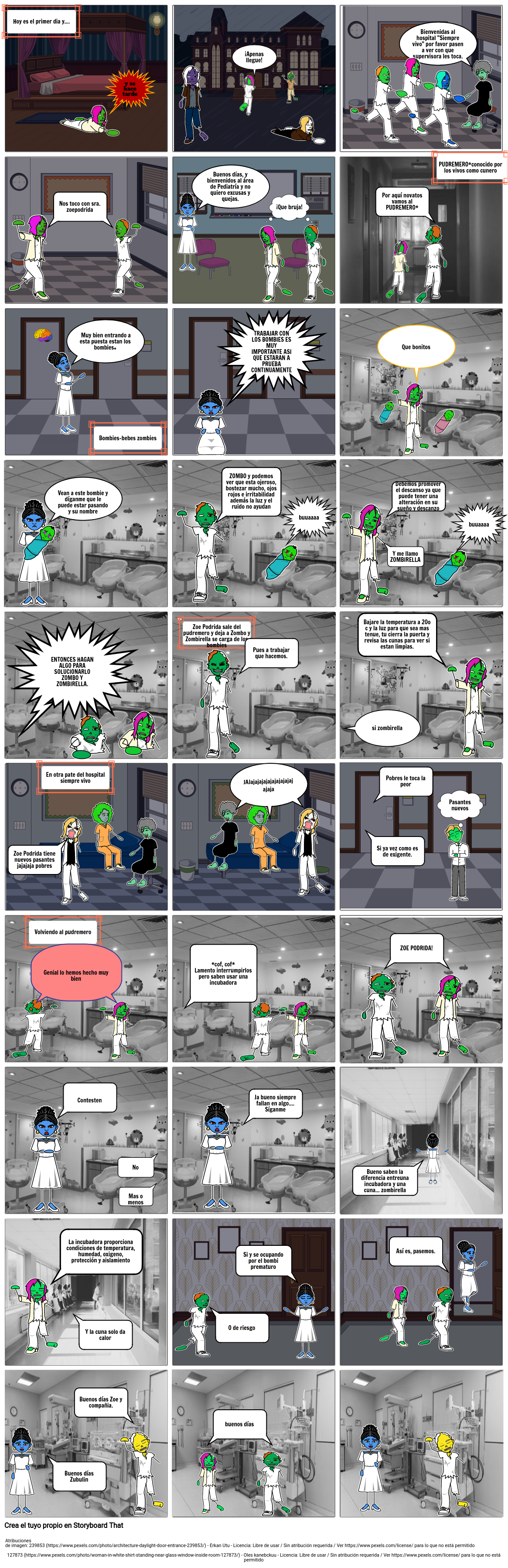 Zombie-Town Storyboard por becky9_5
