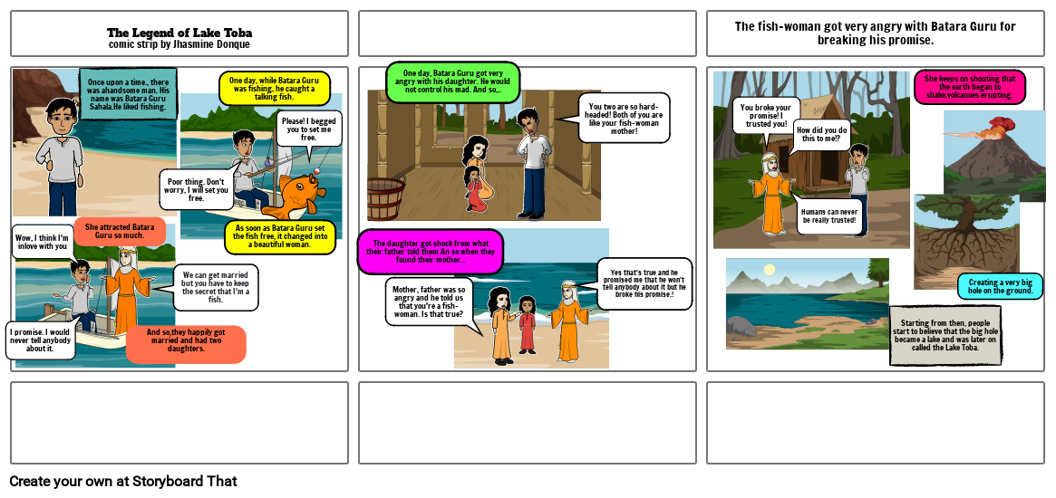 The Legend of Lake Toba Storyboard by belle1628