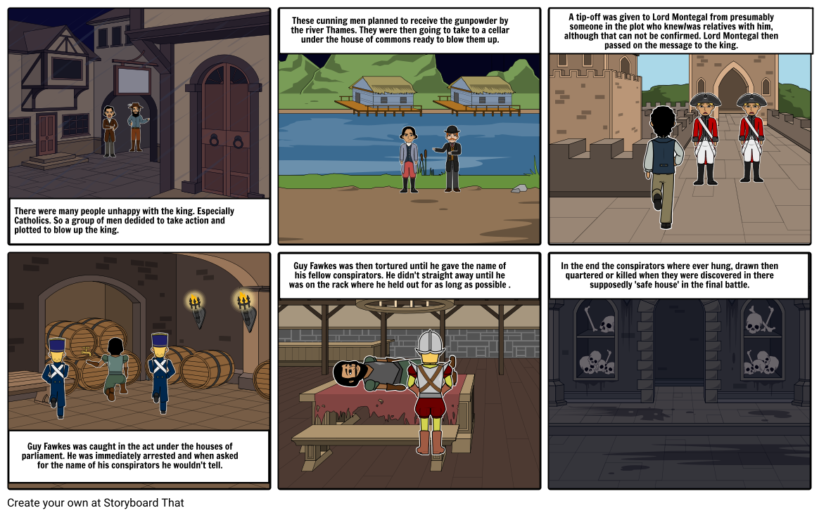 Gunpowder plot Storyboard by ben12532