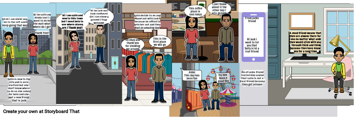 Friendship story board Storyboard by bf505b51