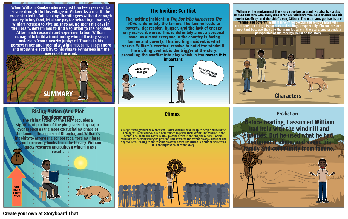 The Boy Who Harness The Wind Storyboard by bf7f8cab