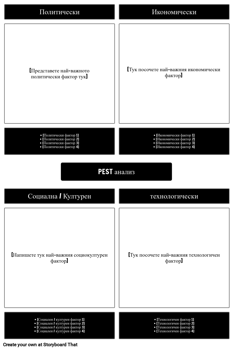 Шаблон за Анализ на PEST Storyboard por bg-examples
