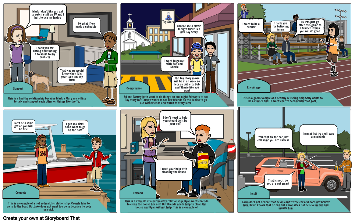 Healthy Relationships Storyboard by blacetha512