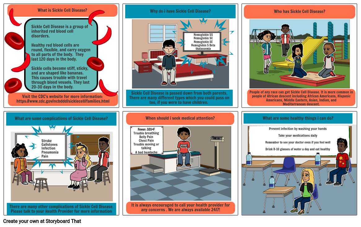 Sickle Cell Disease Storyboard por blujay