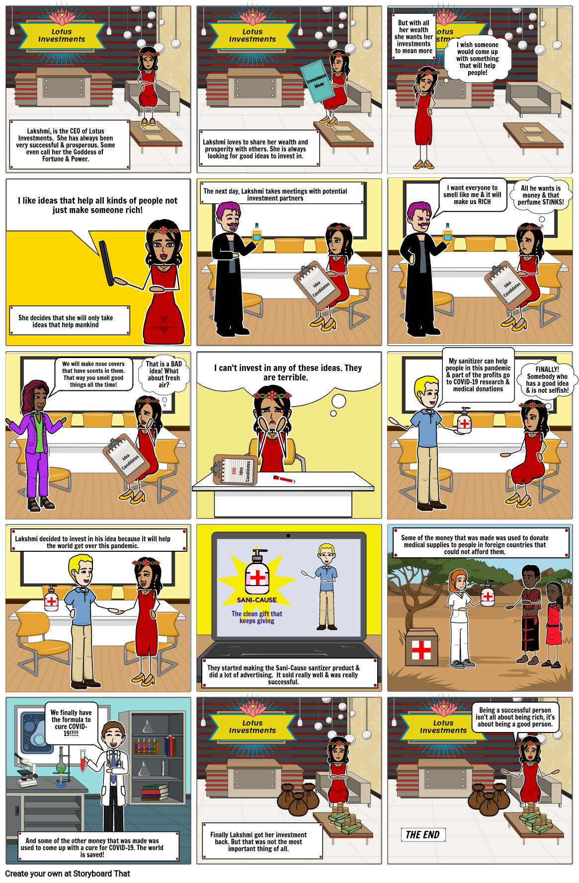 Mason's Indian God Assignment Storyboard por boubiemc