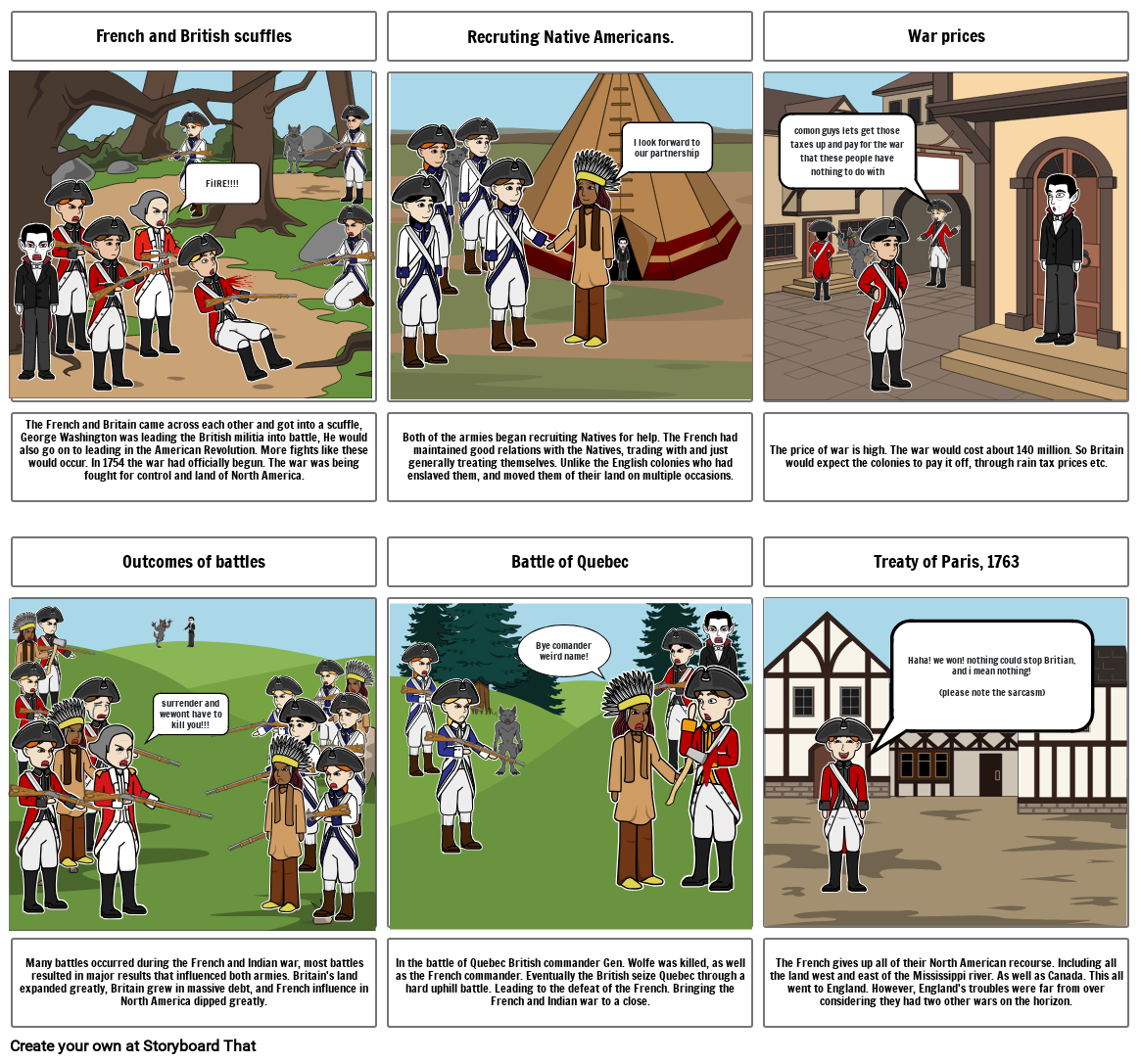 French and Indian War Storyboard par bpasca4324