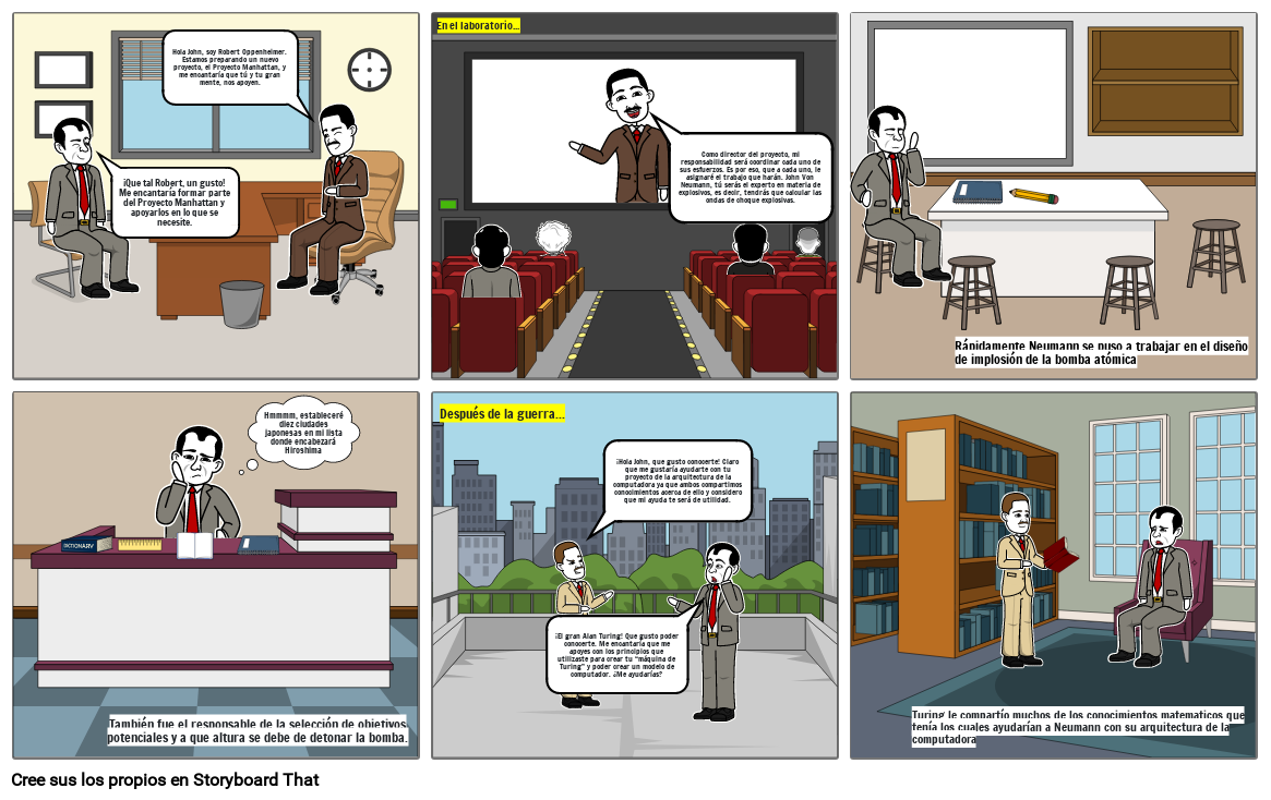 Neumann en el Proyecto Manhattan Storyboard por braulio70317
