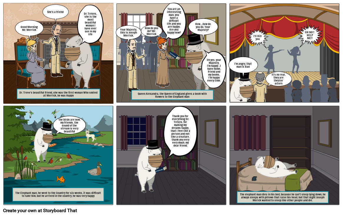 ELEPHANT MAN Storyboard by bruno98740