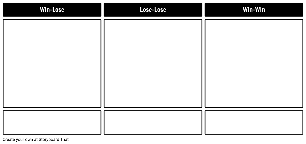 Win-Win Negotiating Template Storyboard by business-template-maker