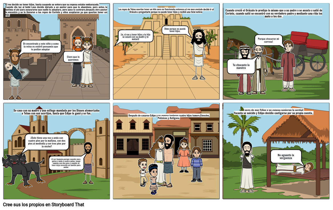 Edipo rey de Tebas Storyboard by c00d5119
