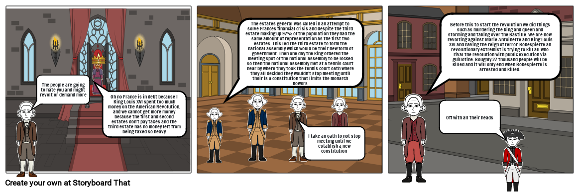 French Revolution Storyboard por c07a7ada