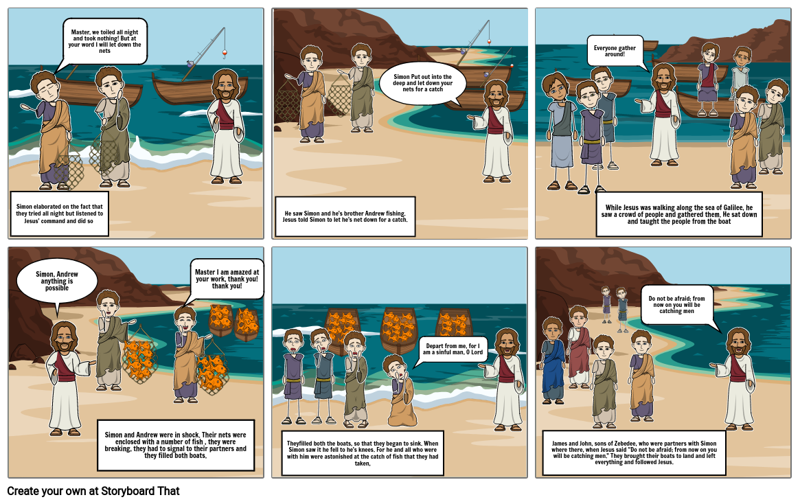 JESUS CALLS HIS DISCIPLES Storyboard od c088f439
