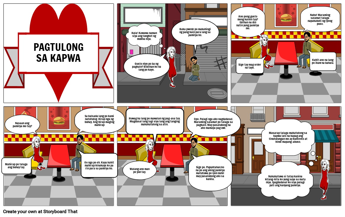 Pagtulong sa kapwa Storyboard by c0e5ad7d