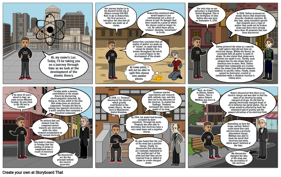 Development of the Atomic Theory Comic Storyboard