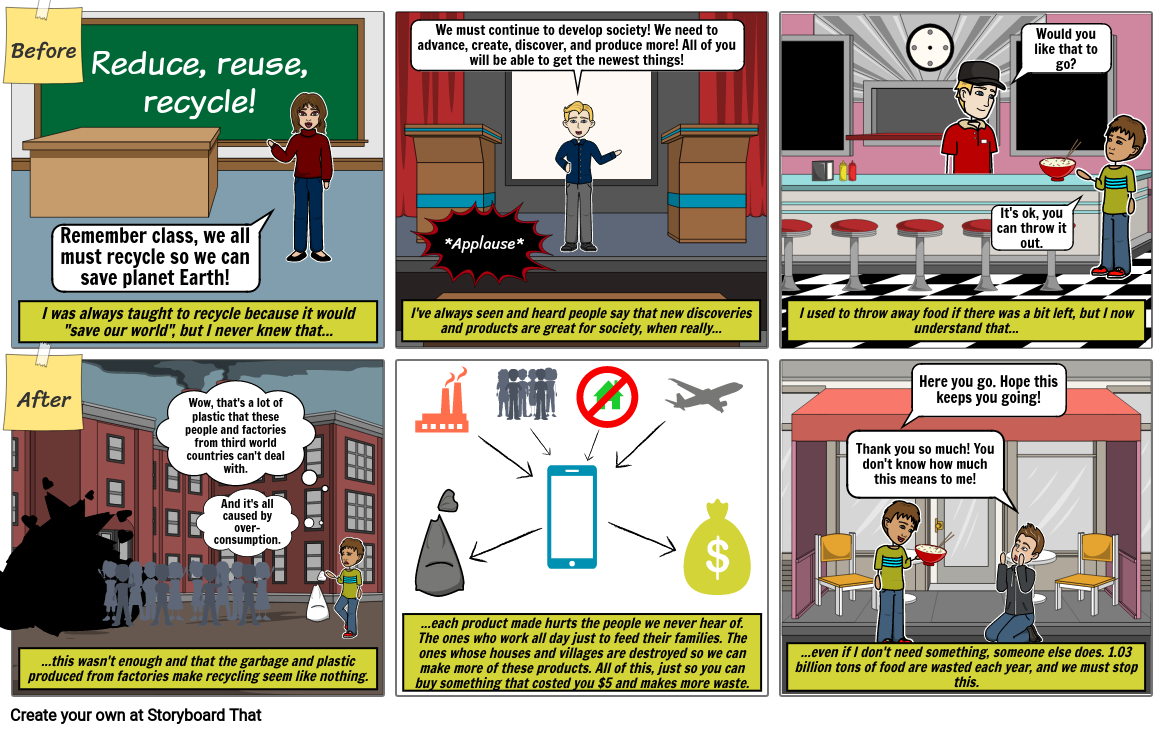 The Story of Stuff - Comic #1 Storyboard por c0f26e23