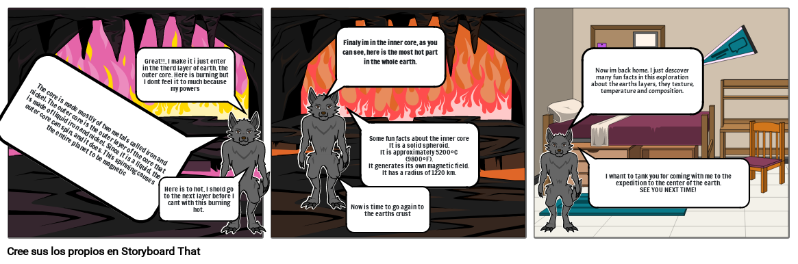 Science to the midle of the earth Storyboard by c17c4213