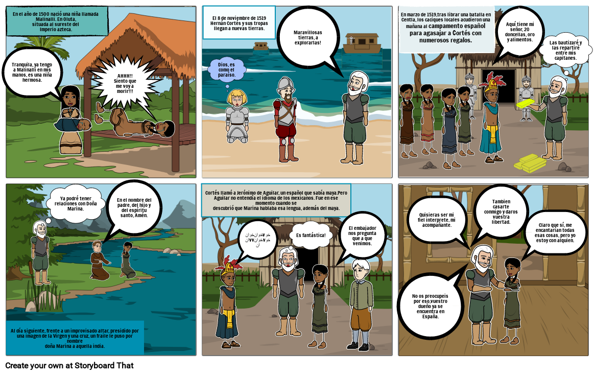 LA LEYENDA DE LA MALINCHE Storyboard by c17f571d