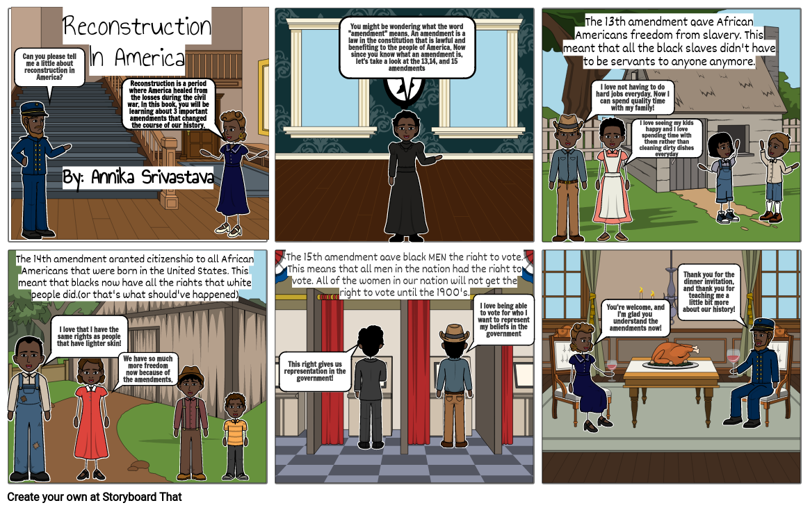 Reconstruction in America Storyboard by c1e3e3eb