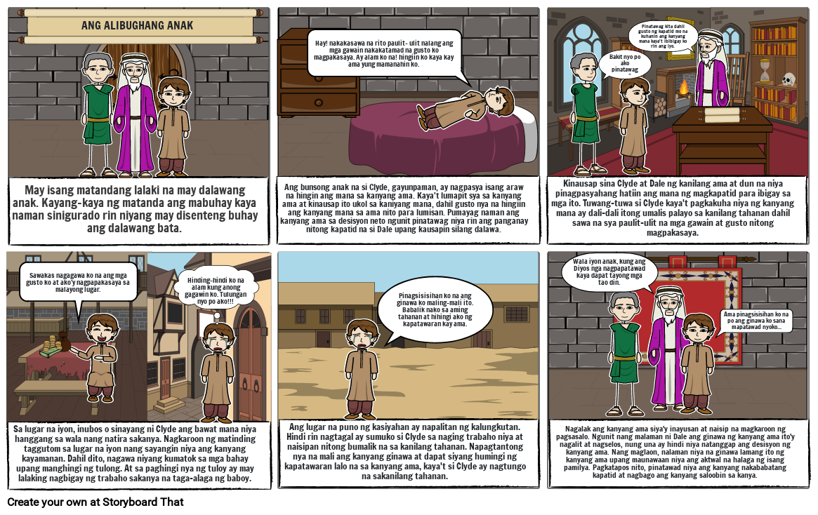 ALIBUGHANG ANAK Storyboard por c1ee8944