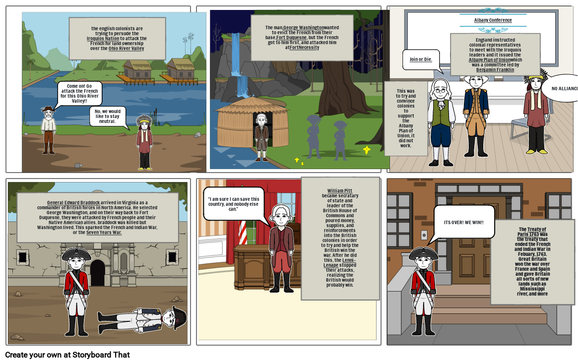French and Indian War Comic Storyboard por c234143b