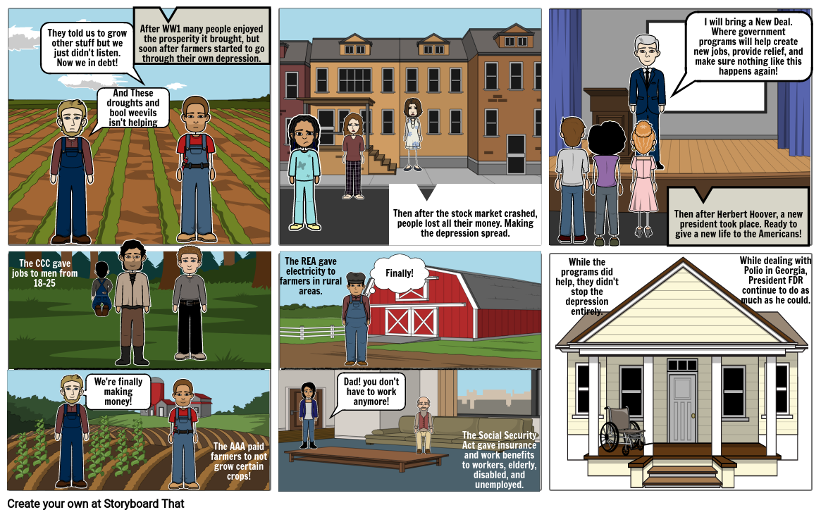 The Depression and New Deal Era Storyboard por c24ee4c1