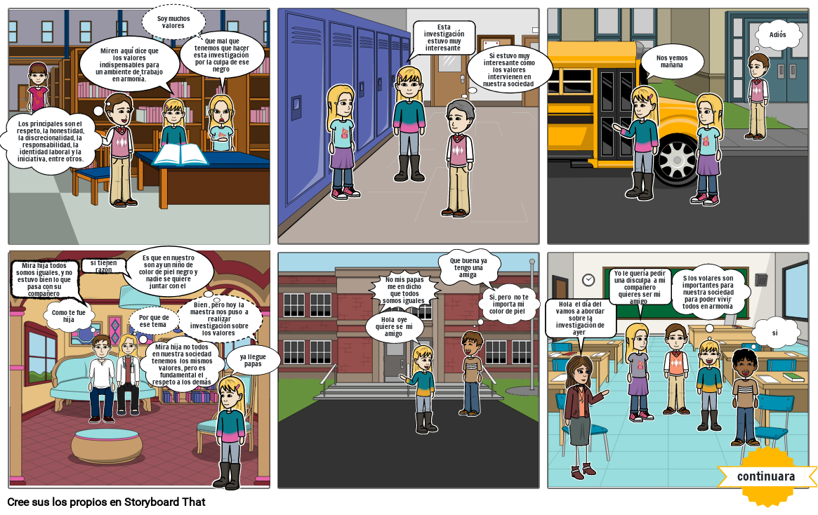 SEGUNDA PARTE DE LOS VALORES Storyboard by c25fff1d