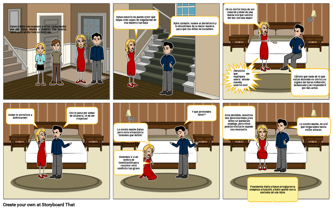 Problemática familiar Storyboard por c2ad2ead